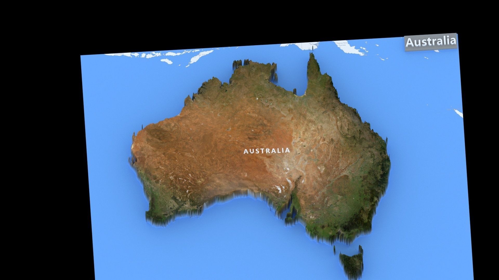 Australia mainland 3D Terrain Topography DEM MODEL 3D model | CGTrader