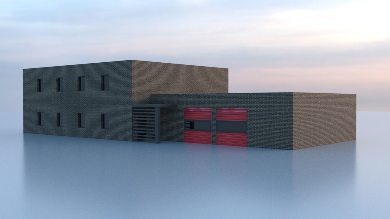 3D model City Fire Station 1 VR / AR / low-poly | CGTrader