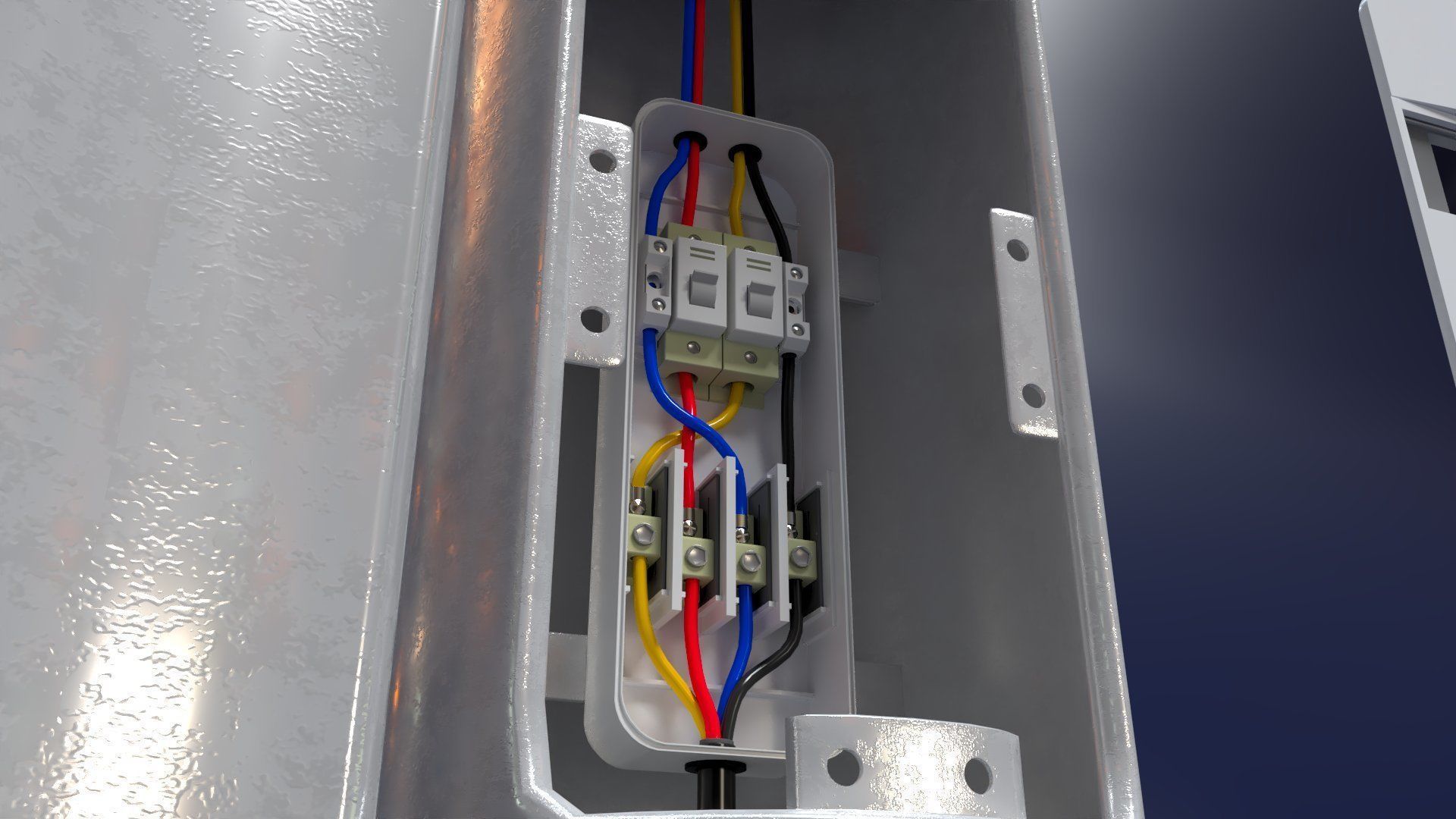 3D model Street Light - lamppost with internal electrics and wiring VR / AR / low-poly | CGTrader