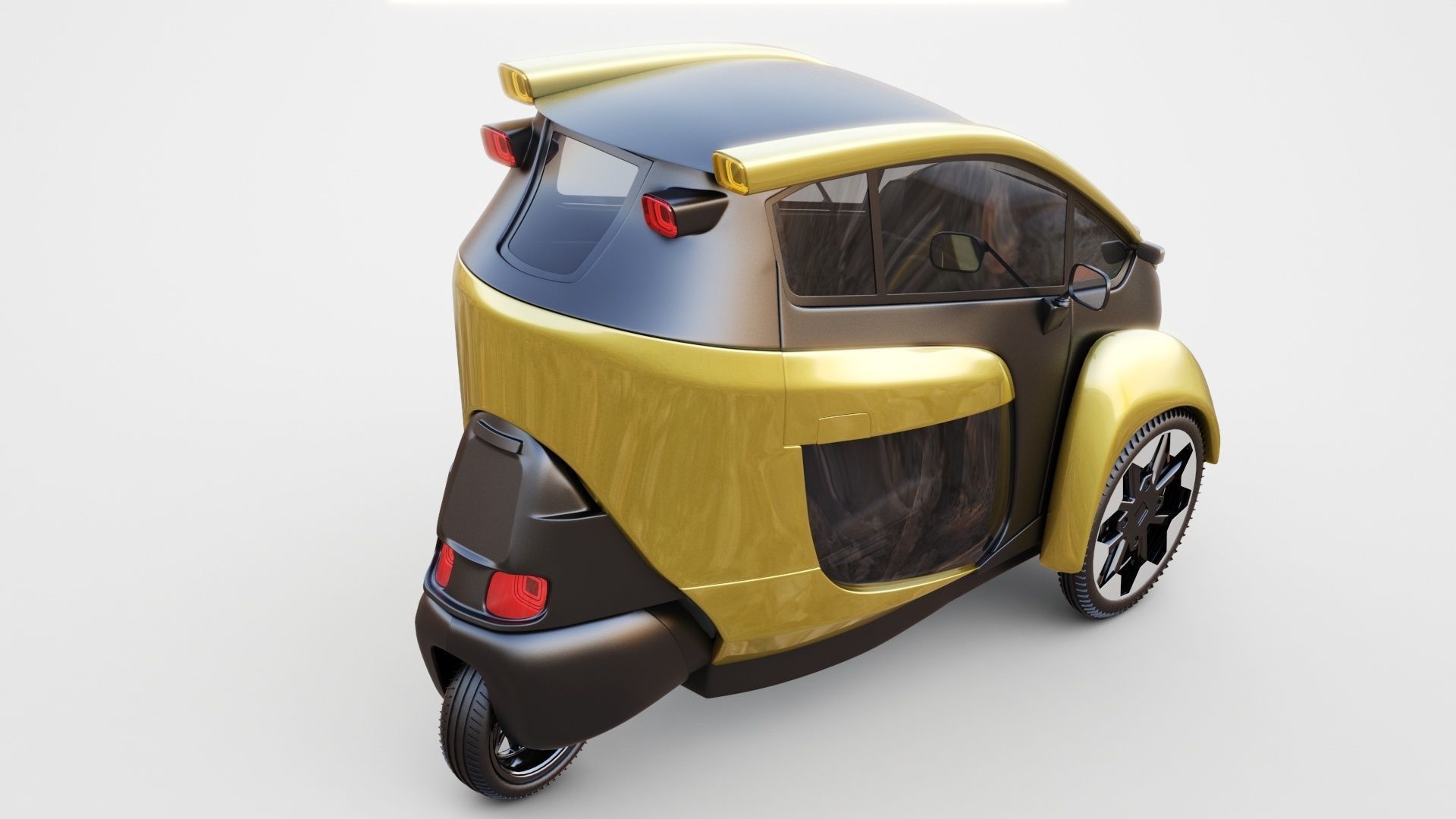 Concept 3 wheel electric vehicle 3D model | CGTrader