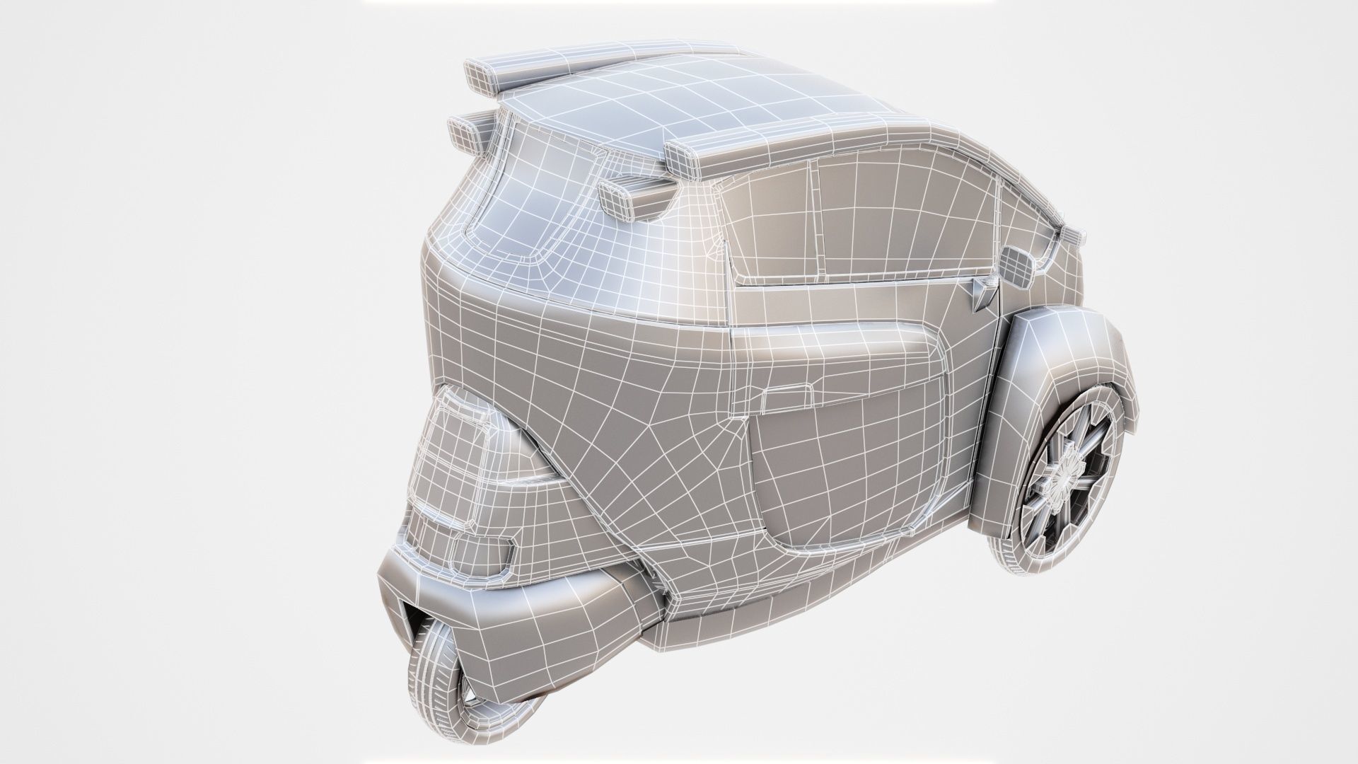 Concept 3 wheel electric vehicle 3D model | CGTrader