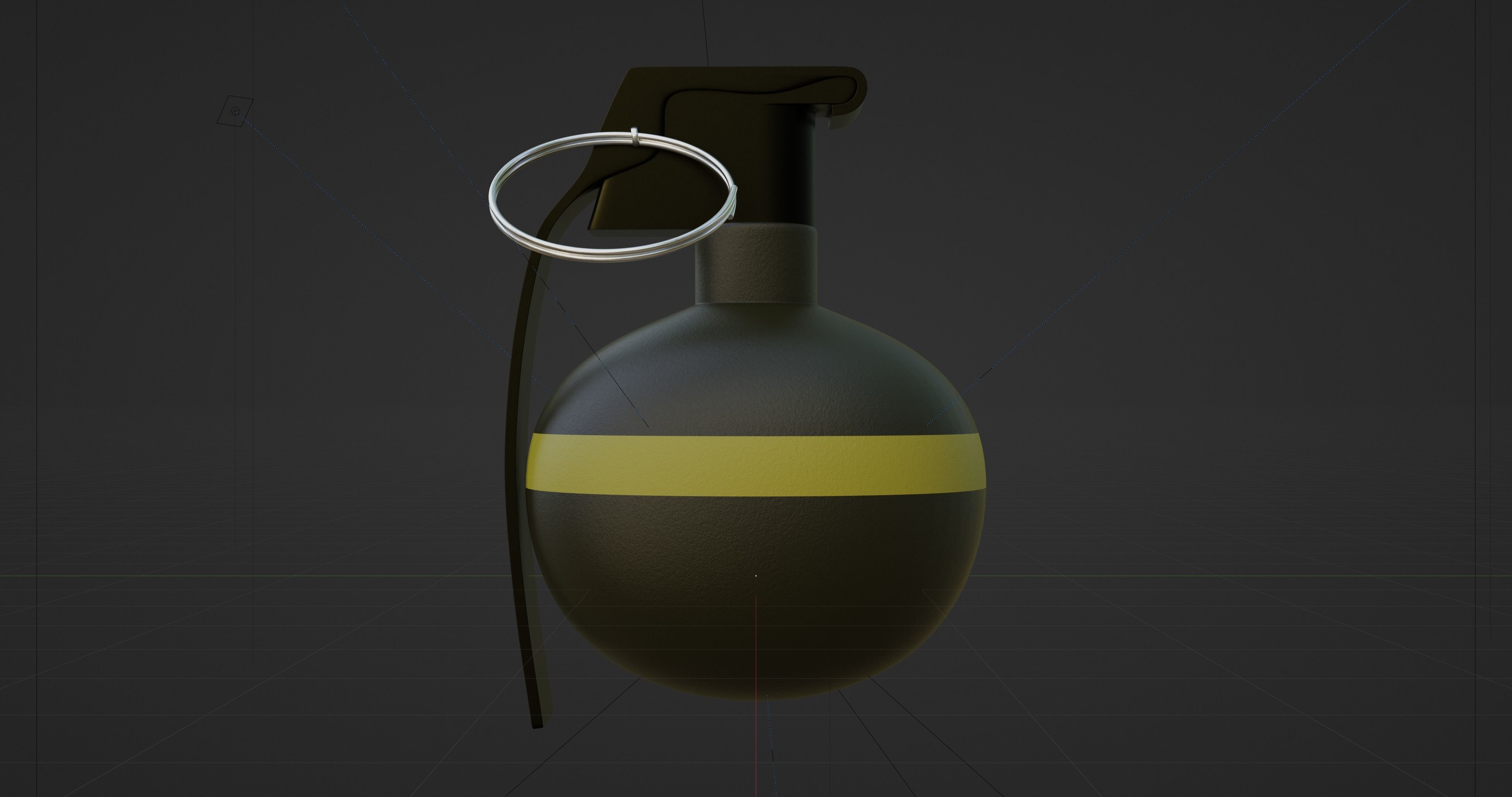 3D model HE Grenade - made in Blender VR / AR / low-poly | CGTrader