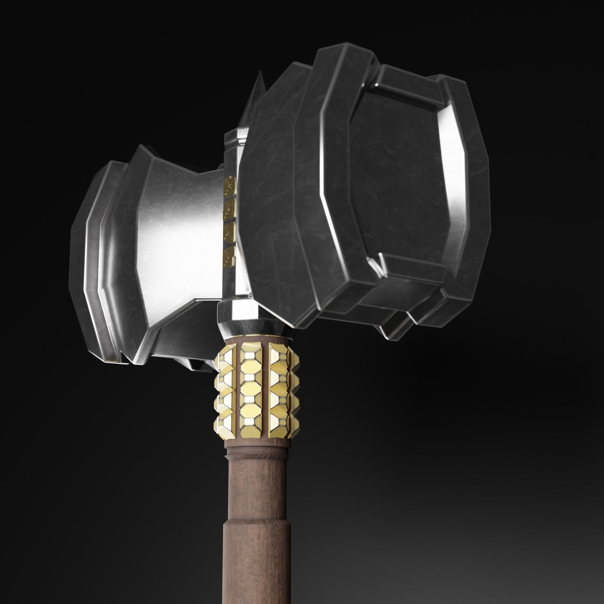 Medieval Big War Hammer 3D model | CGTrader