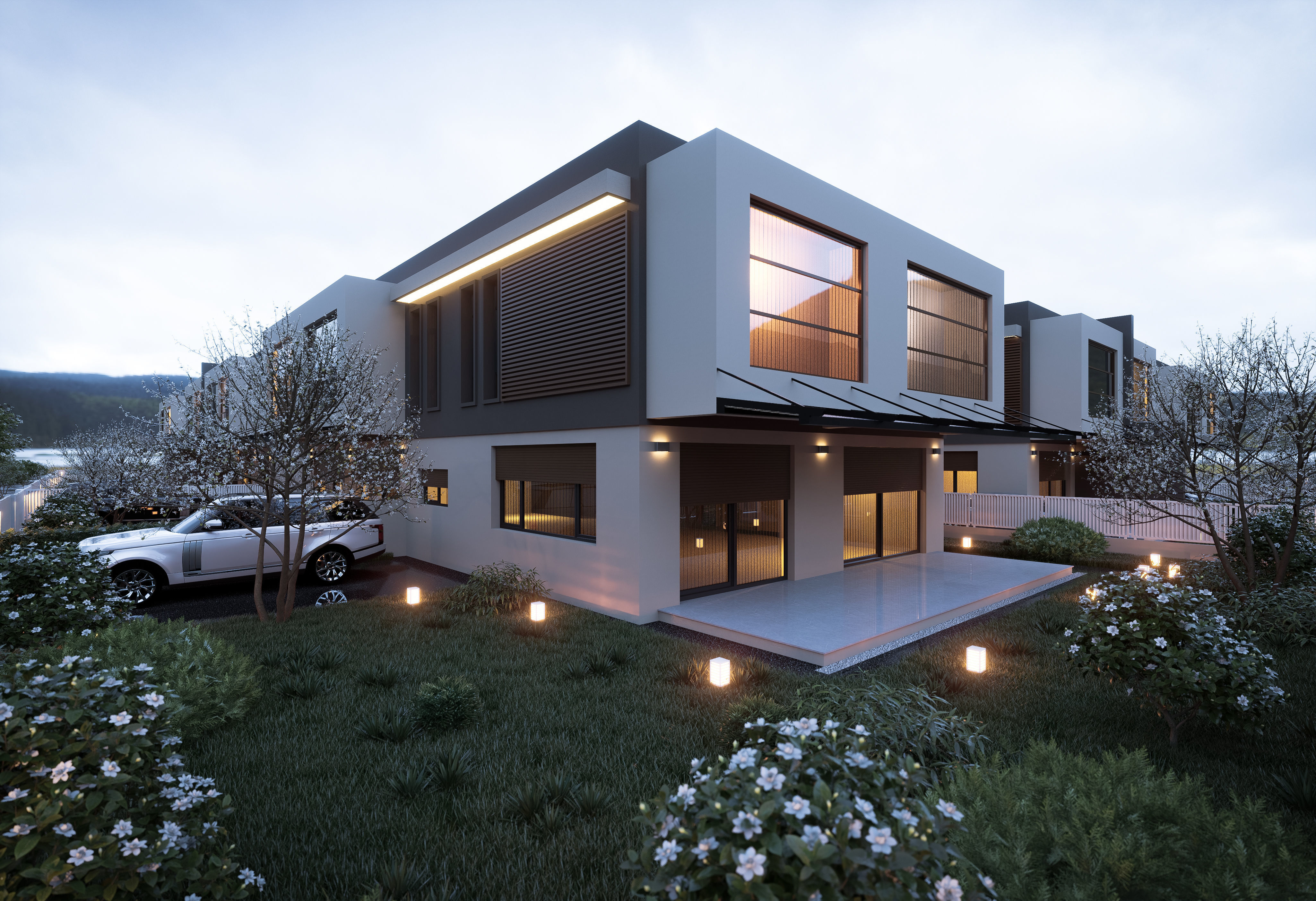8 block villa project 3D model | CGTrader