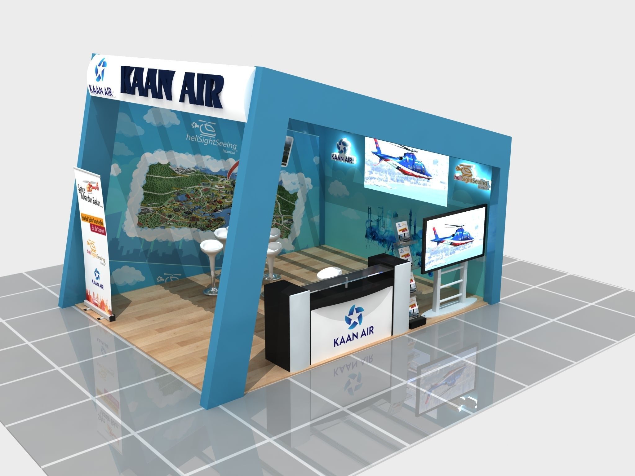 3D Modern Expo Stand 24 3D model | CGTrader