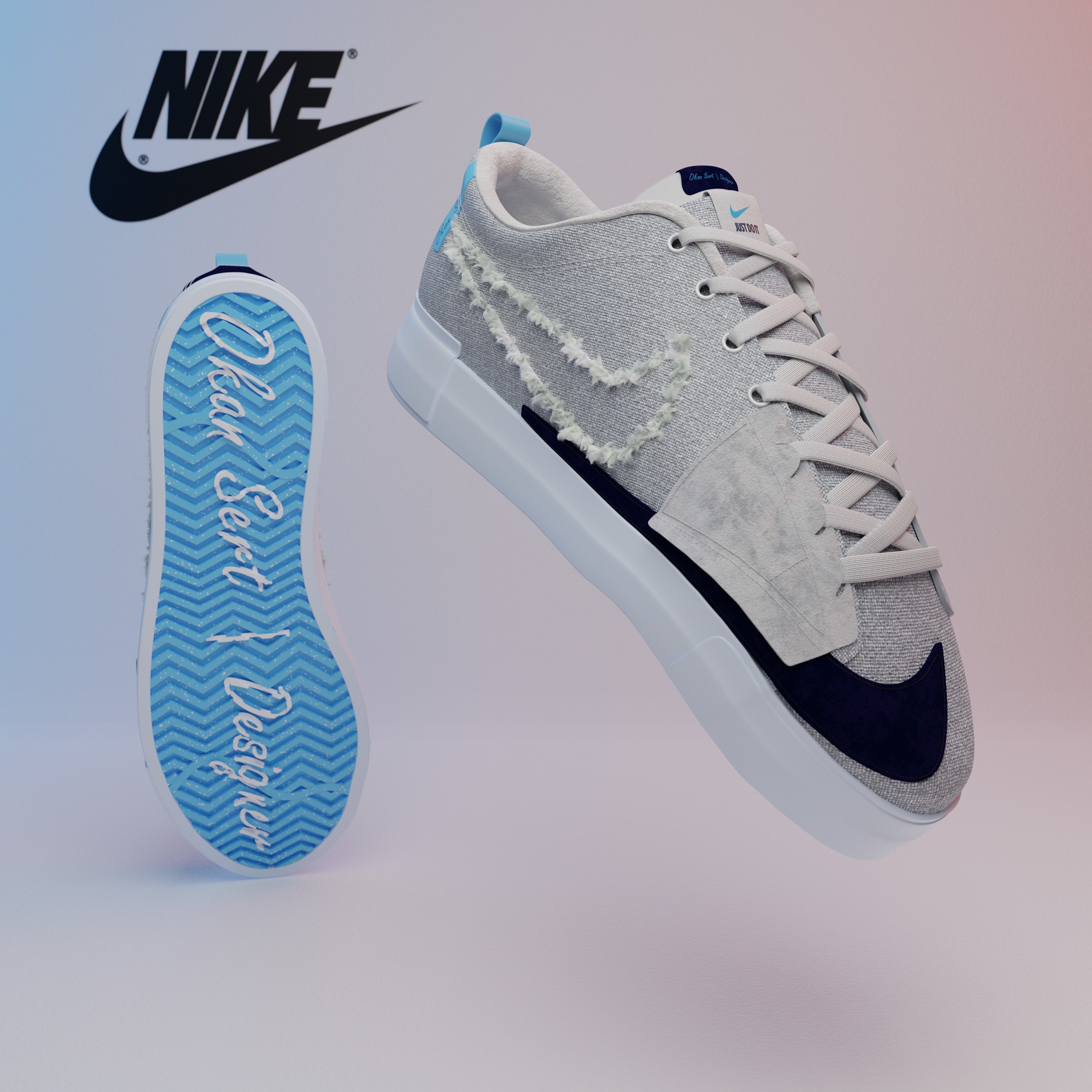 Nike Shoes Design 3D model rigged | CGTrader
