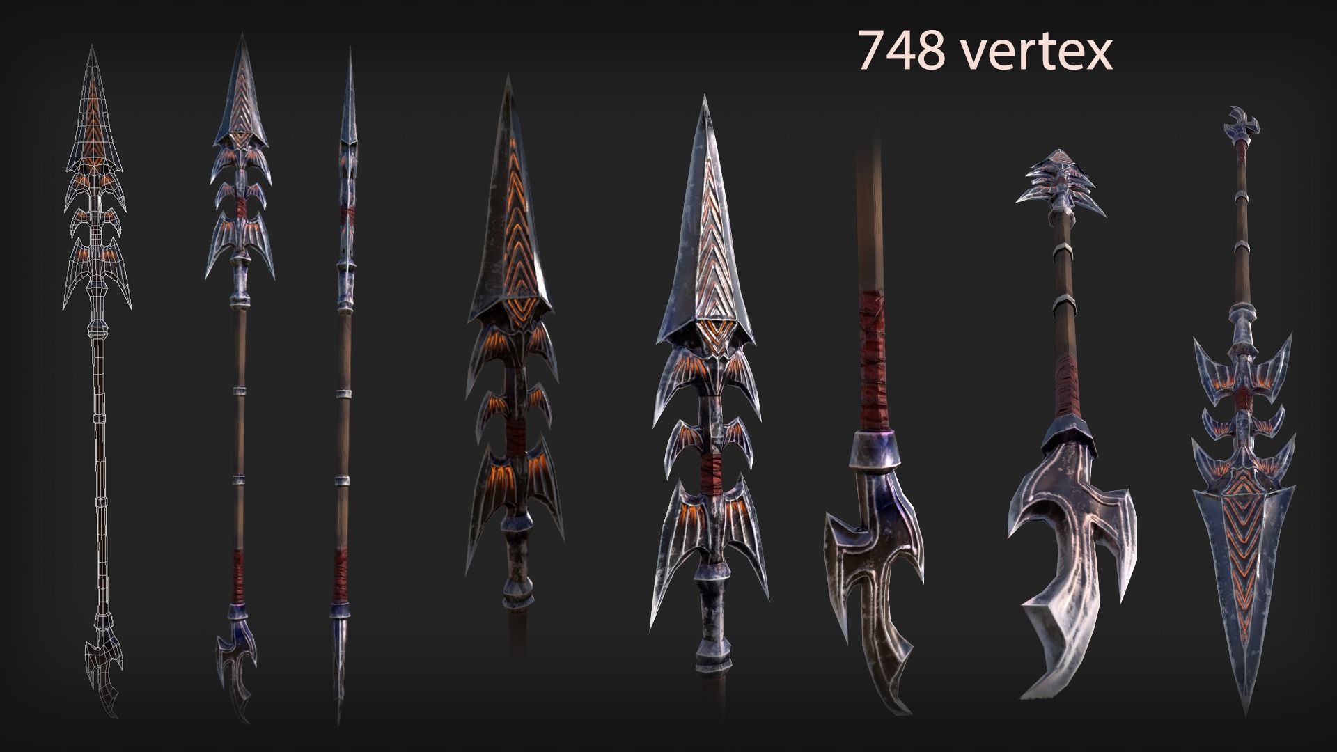 3D model Spear Weapon Fantasy game ready 4K VR / AR / low-poly | CGTrader
