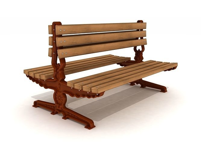 3D model Outdoor Binary Bench 16 3D model | CGTrader