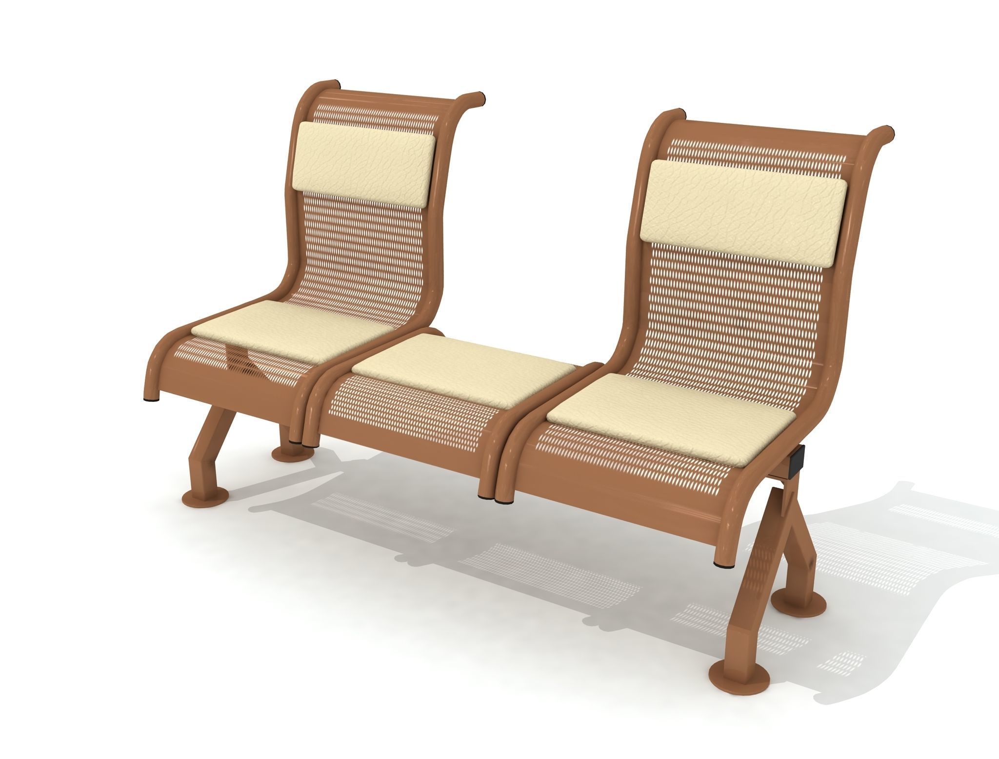 3D Metro Station Bench 13 3D model | CGTrader