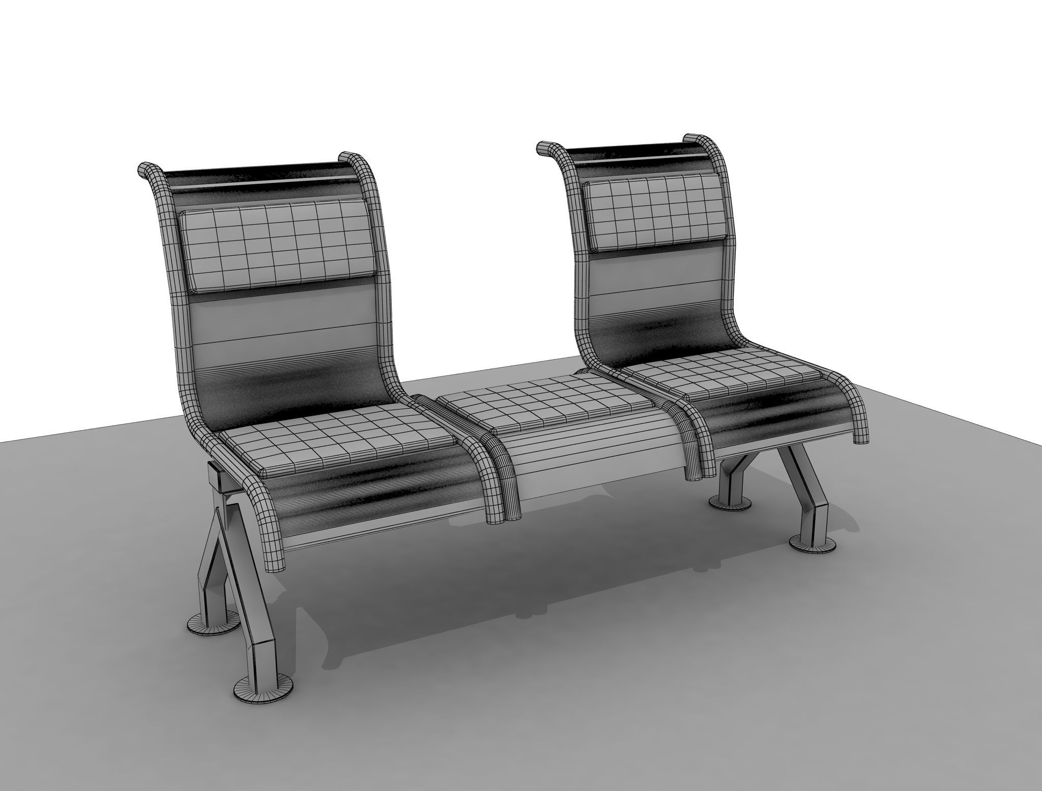 3D Metro Station Bench 13 3D model | CGTrader