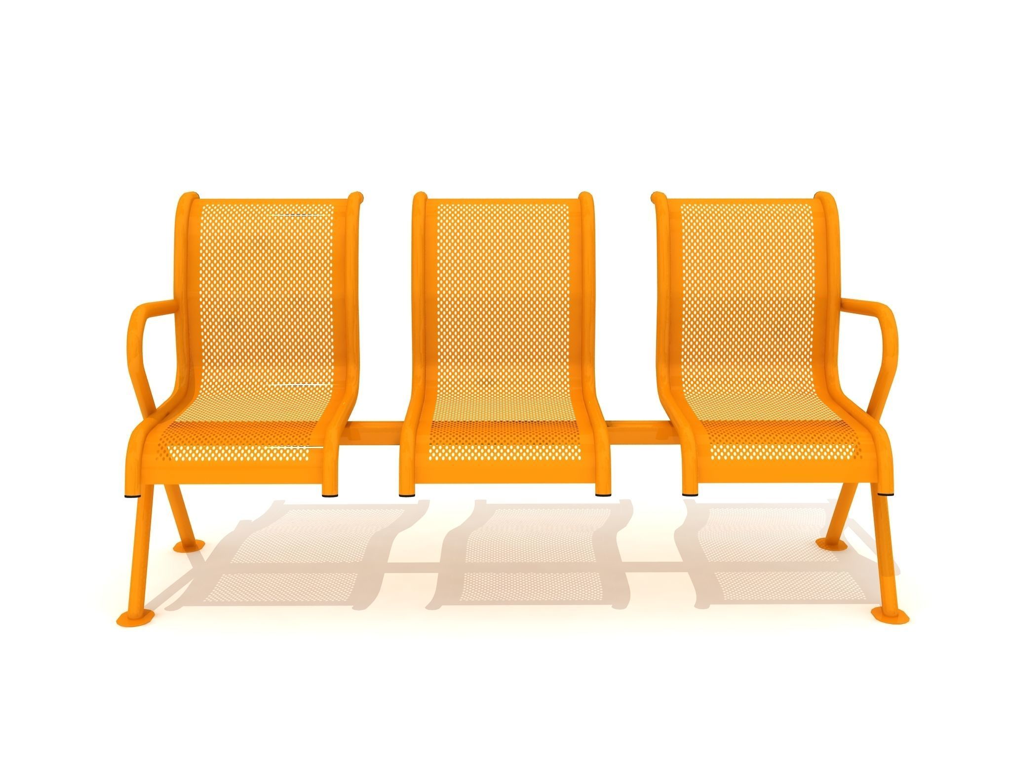 3D model Metal Hospital Bench 05 VR / AR / low-poly | CGTrader