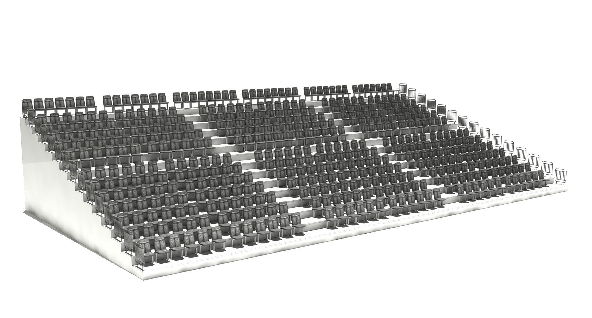 Stadium Cinema Spectator Tribune 3D model | CGTrader