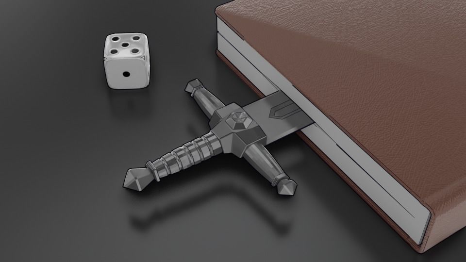 Swordy Bookmark for 3D Print 3D model 3D printable | CGTrader