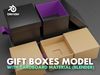 3D model Gift Boxes Model with Cardboard Material - Blender VR / AR ...