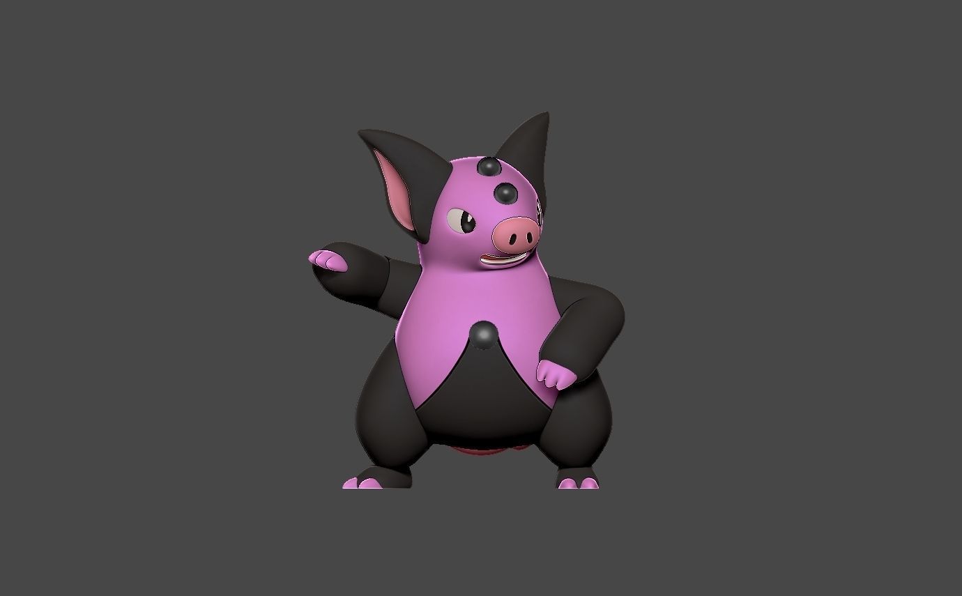 pokemon grumpig 3D model 3D printable | CGTrader