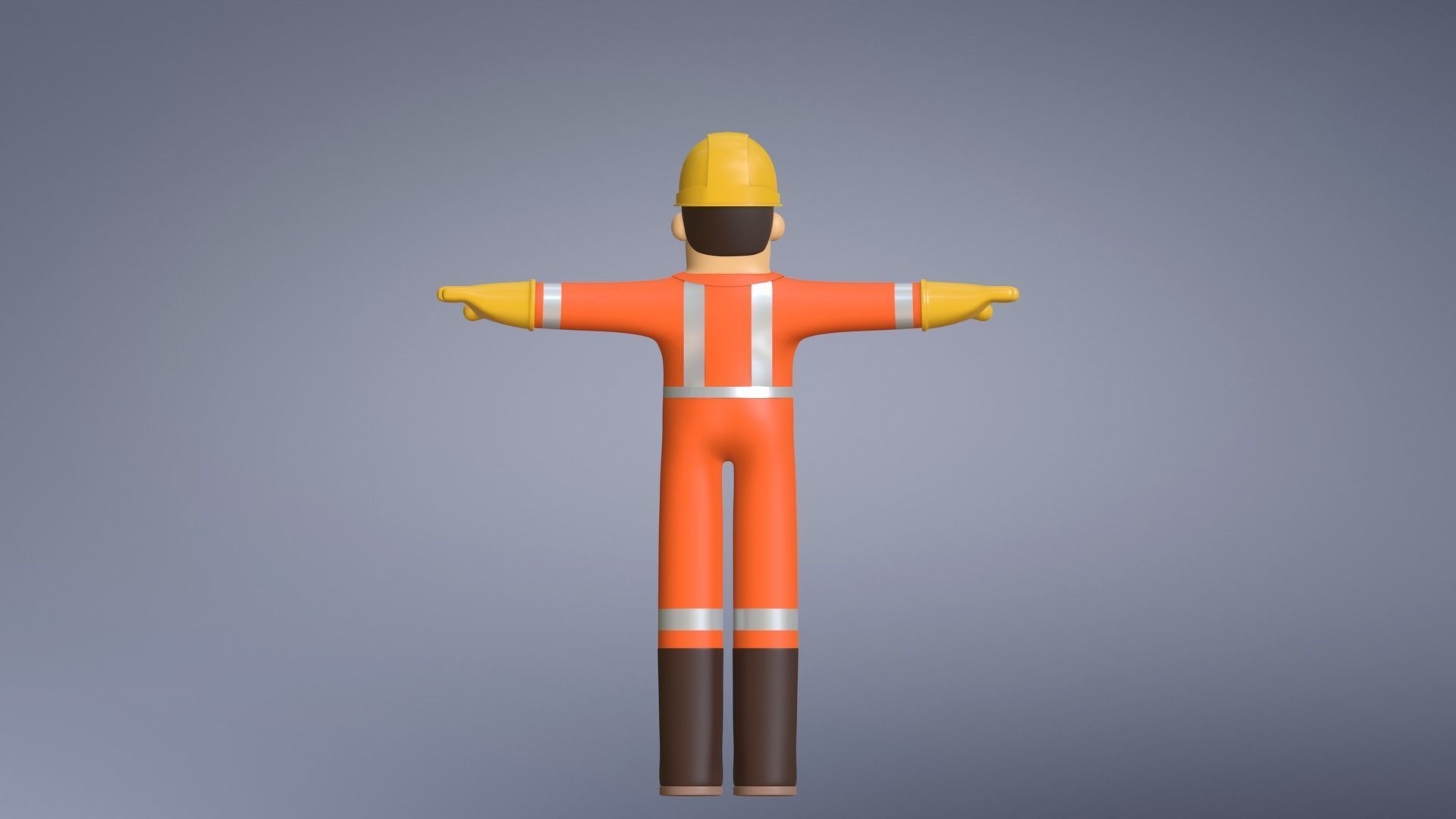 Minimal Construction Worker 3D model rigged | CGTrader