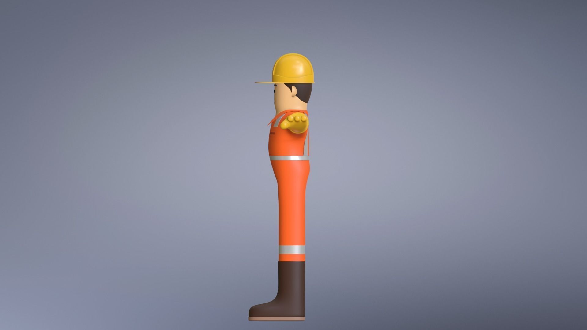 Minimal Construction Worker 3D model rigged | CGTrader