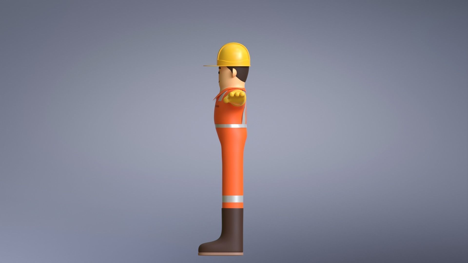 Minimal Construction Worker 3D model rigged | CGTrader