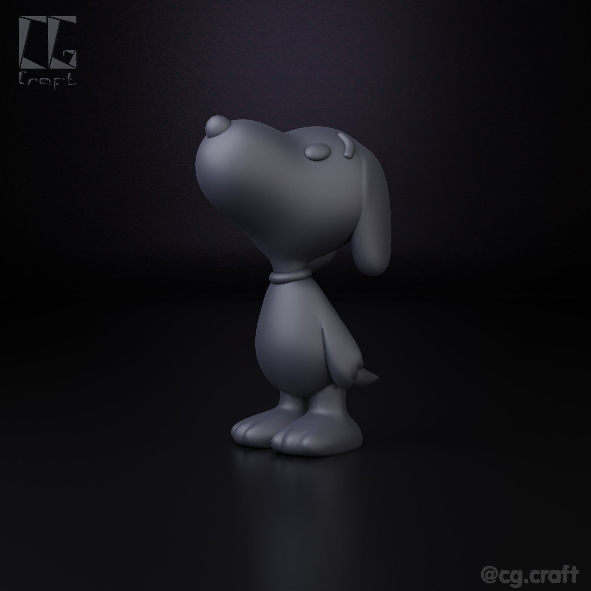 Snoopy 3D model 3D printable | CGTrader