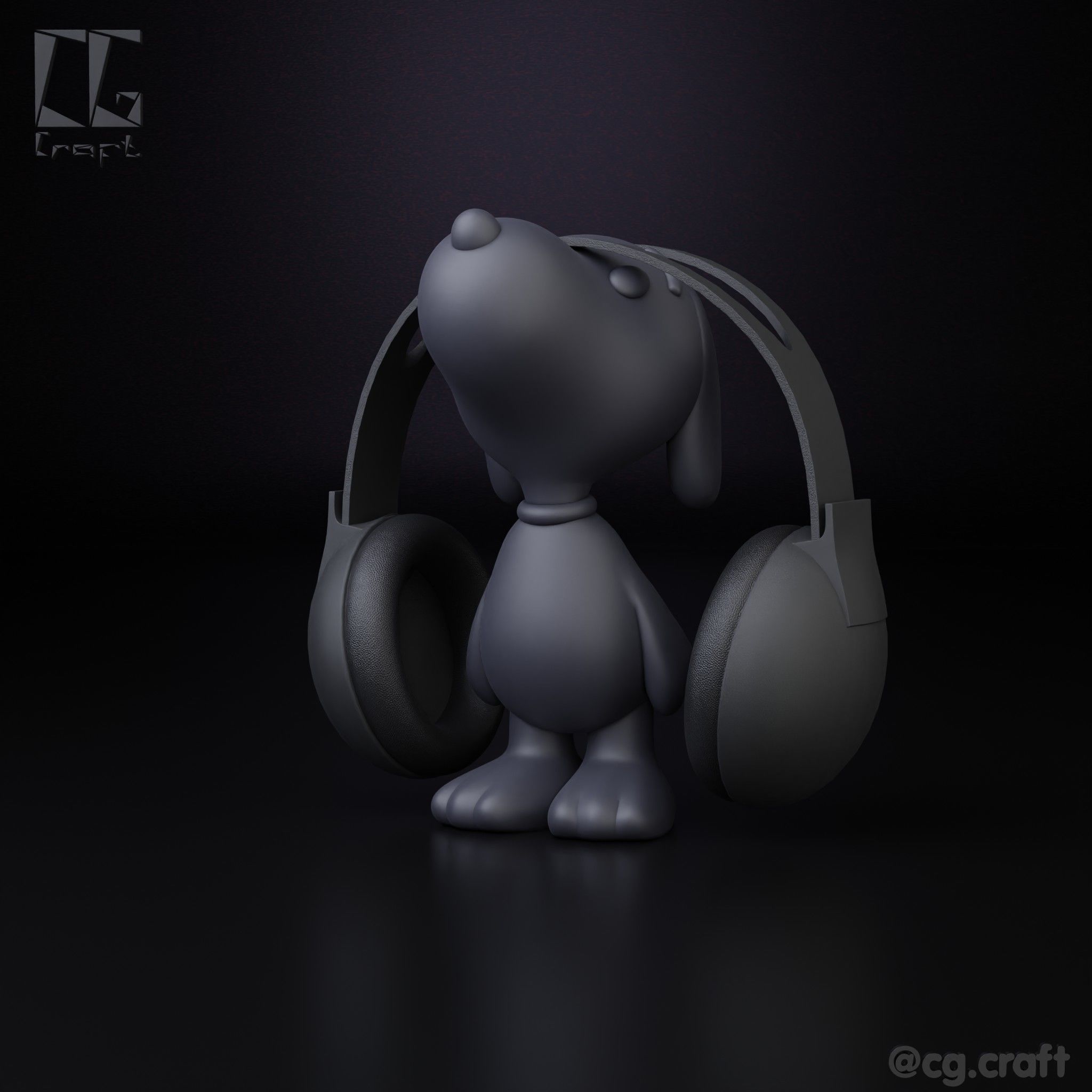 Snoopy 3D model 3D printable | CGTrader