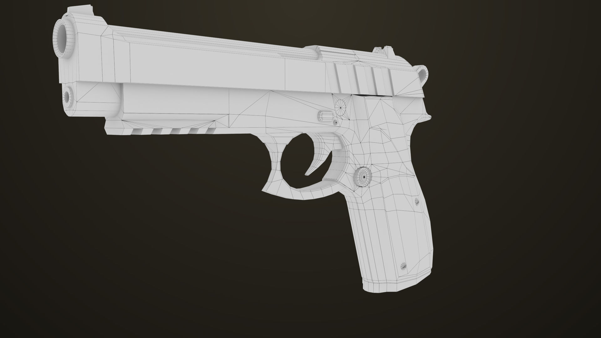 3D model Golden Pistol 01 Generic All PBR Unity UE Textures Included VR ...