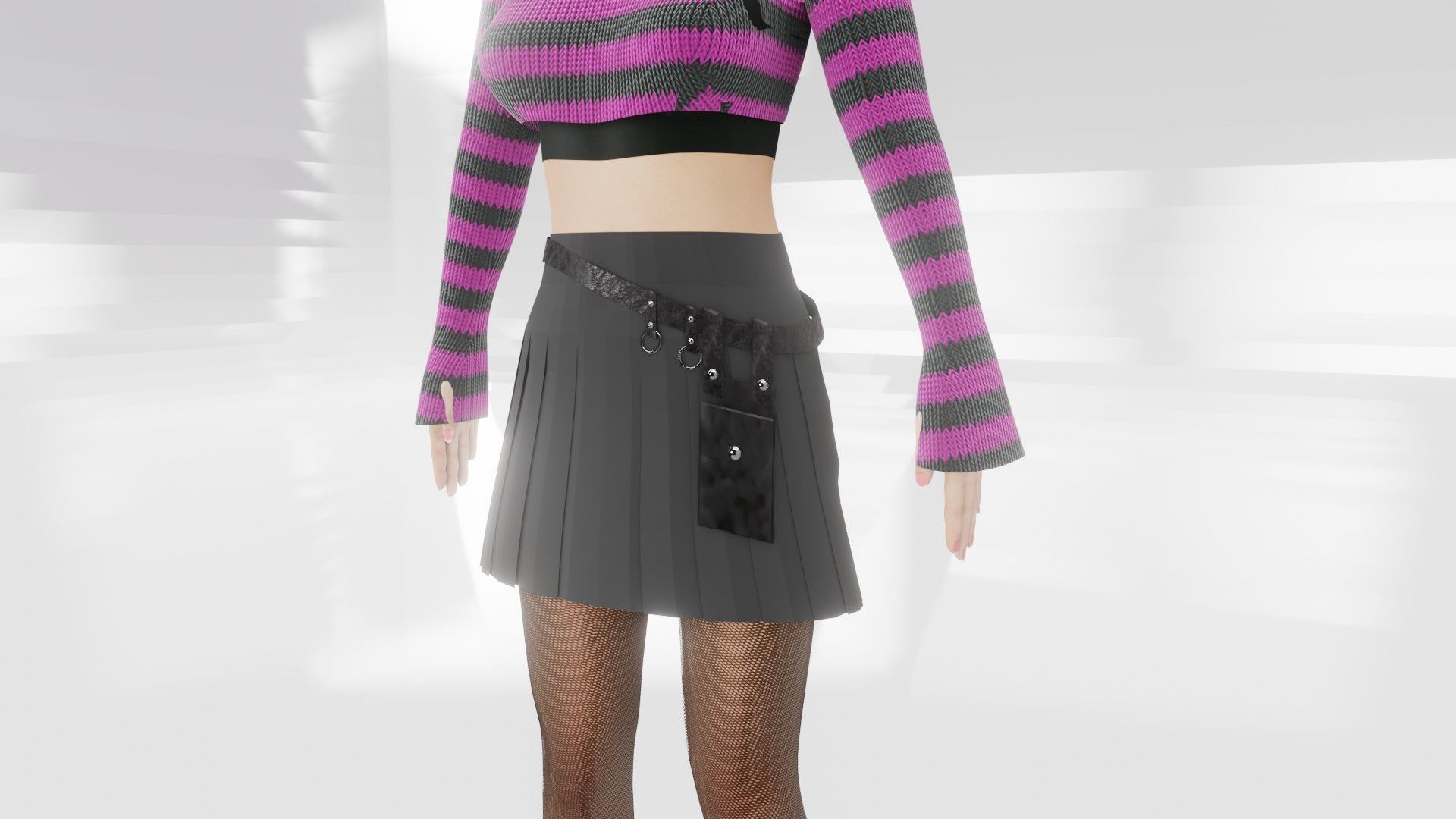 3D model e girl outfit 3 VR / AR / low-poly | CGTrader