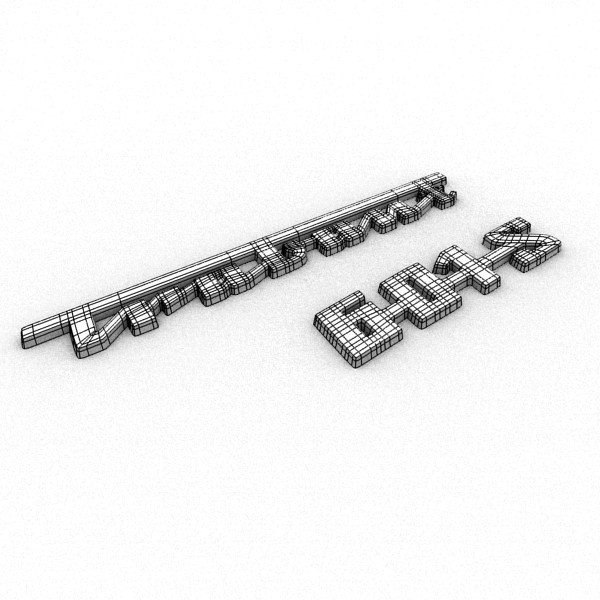 Trabant rear emblem free 3D model | CGTrader