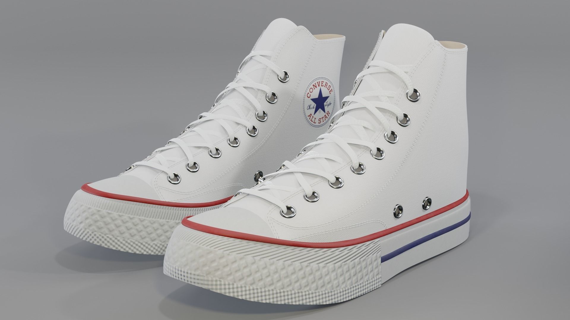 Basketball Leather Shoes Converse All Star White 3D model | CGTrader