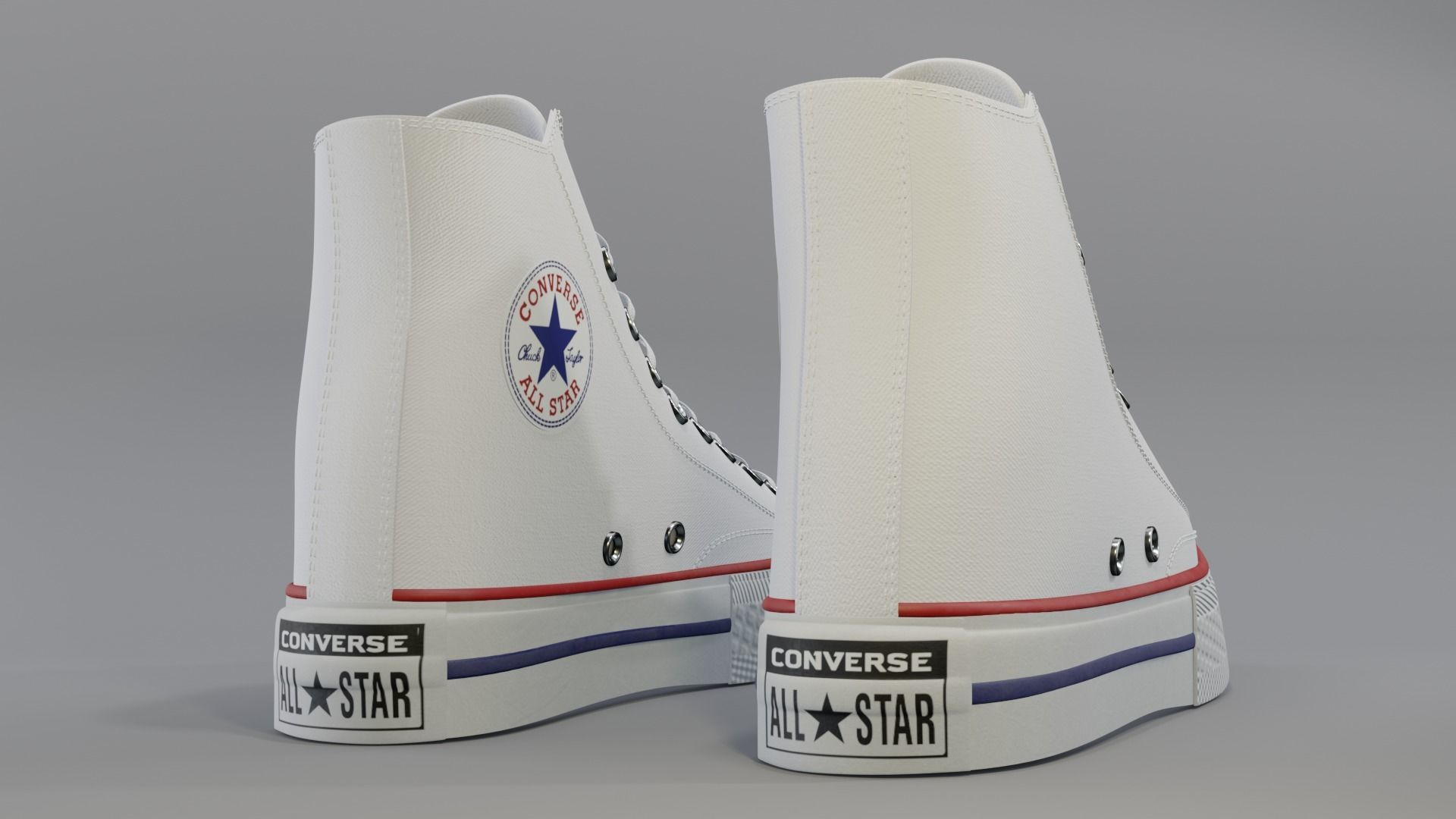 Basketball Leather Shoes Converse All Star White 3D model | CGTrader