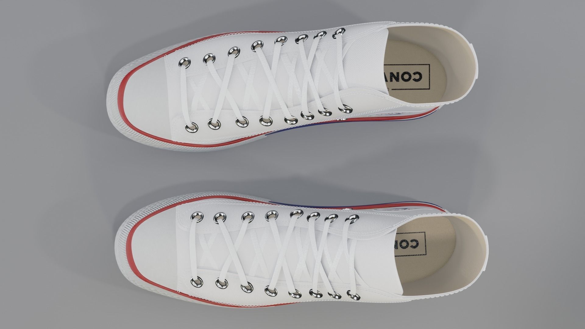 Basketball Leather Shoes Converse All Star White 3D model | CGTrader