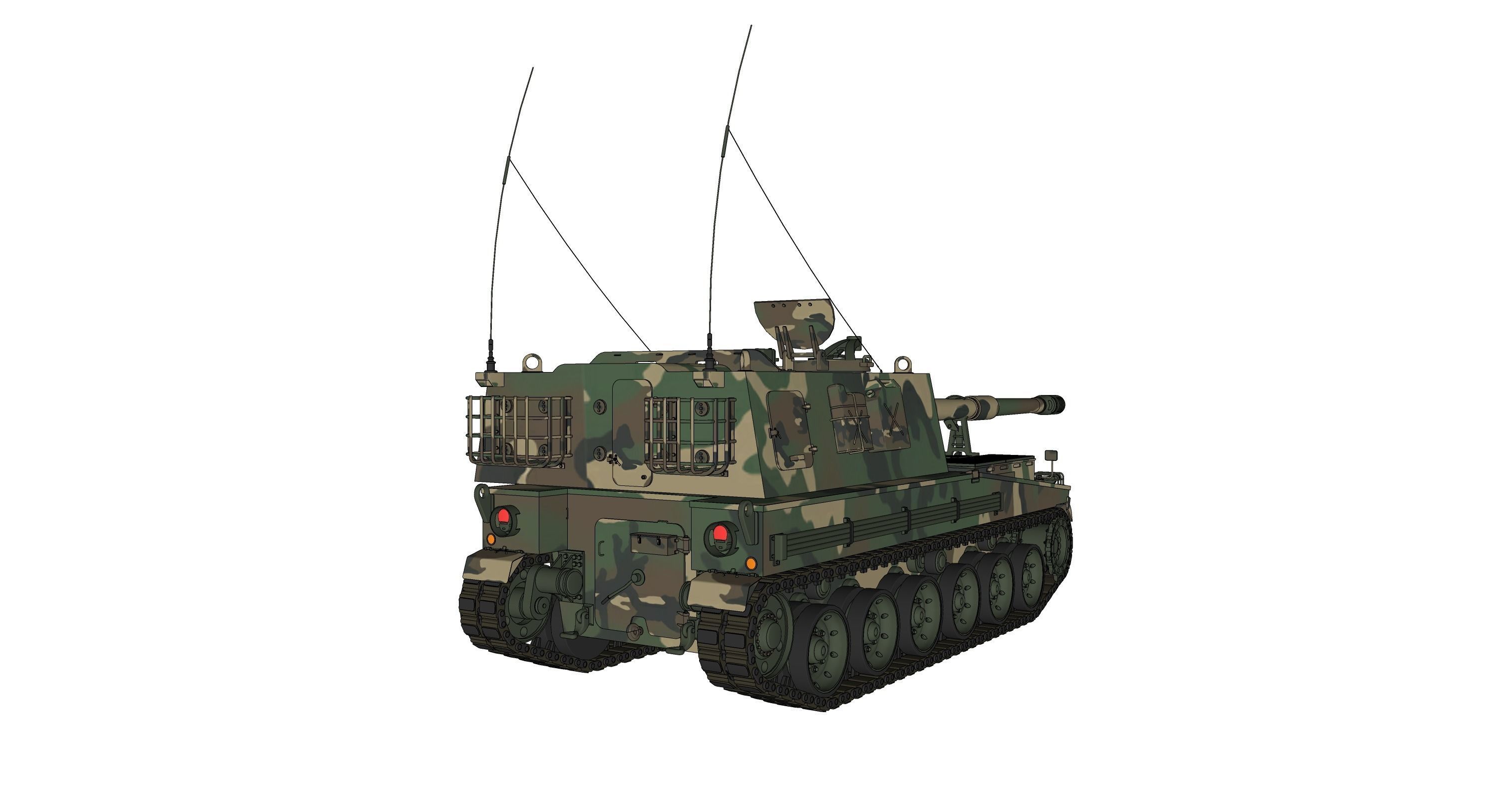 Tank k9 self-propelled gun 3D model | CGTrader