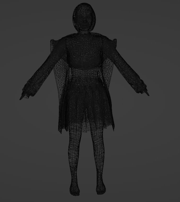 3d Model E Girl Outfit 4 Vr Ar Low Poly Cgtrader