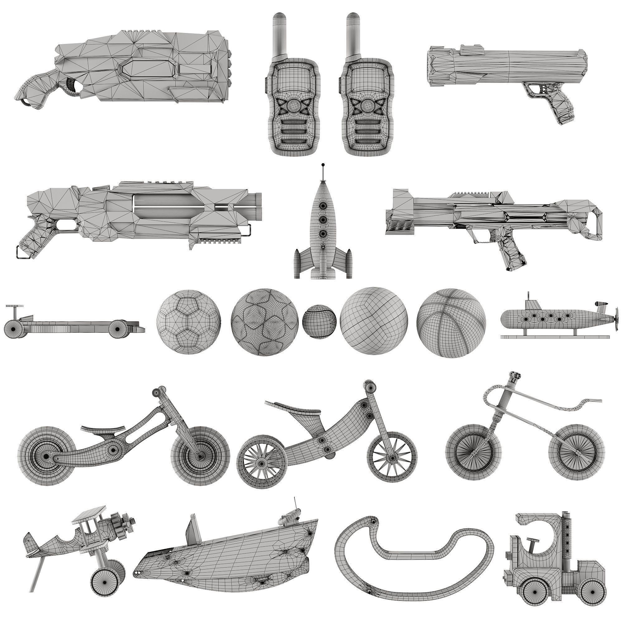 Children Room Set 5 Game Asset 3D model | CGTrader