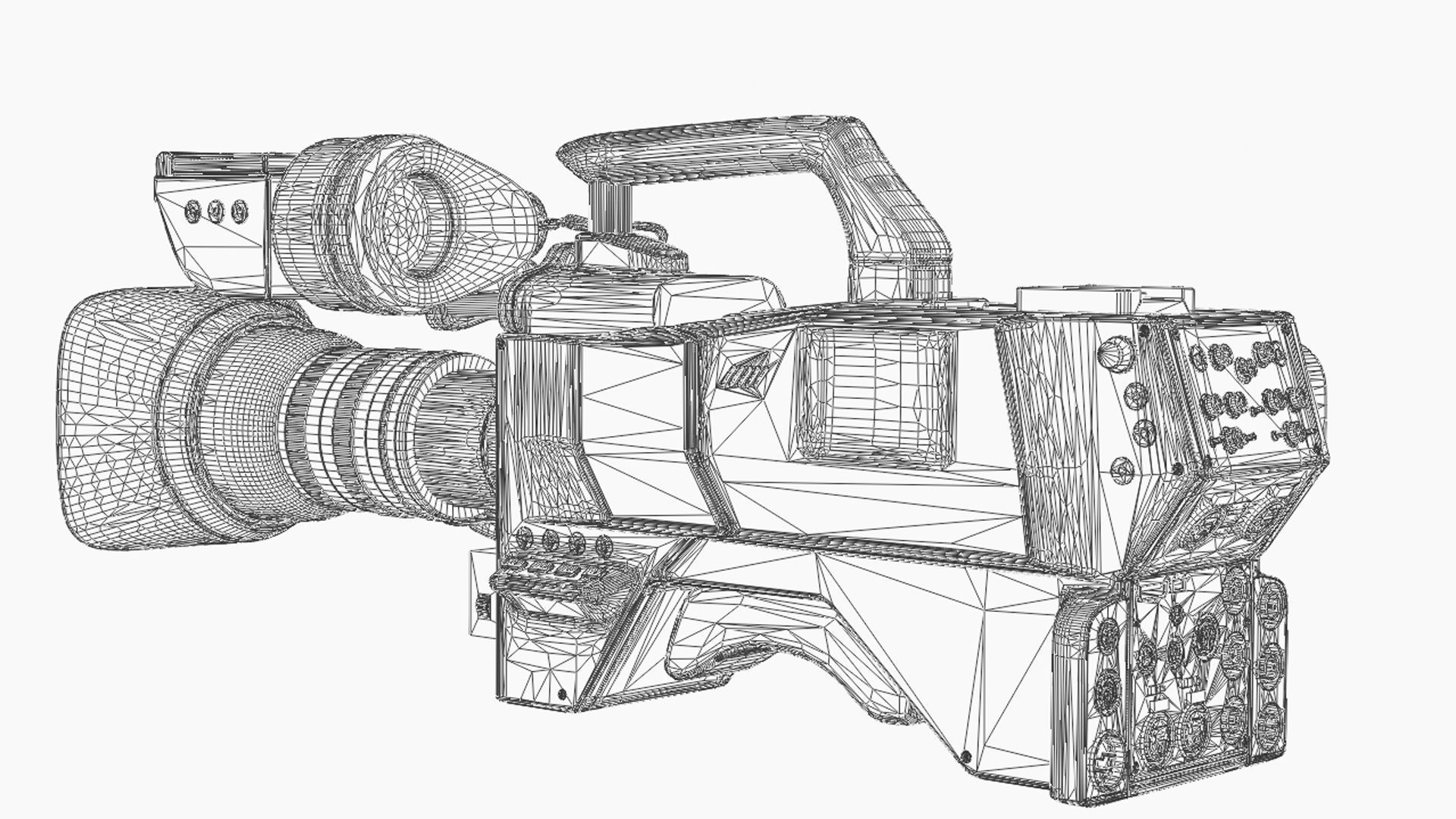 Professional Video Camera 3D model rigged | CGTrader
