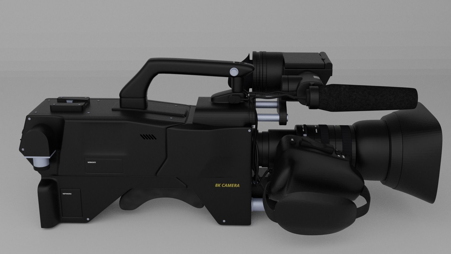 Professional Video Camera 3D model rigged | CGTrader