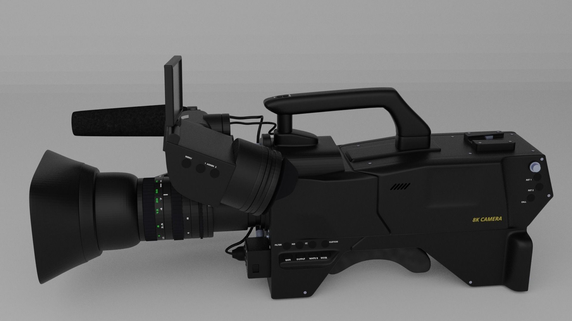 Professional Video Camera 3D model rigged | CGTrader