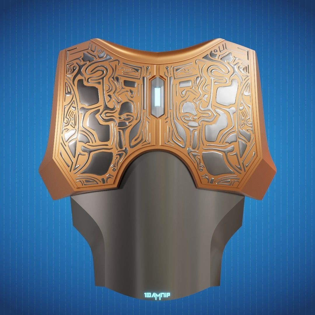 Detailed Mandalorian Chest Armor 3D model 3D printable | CGTrader