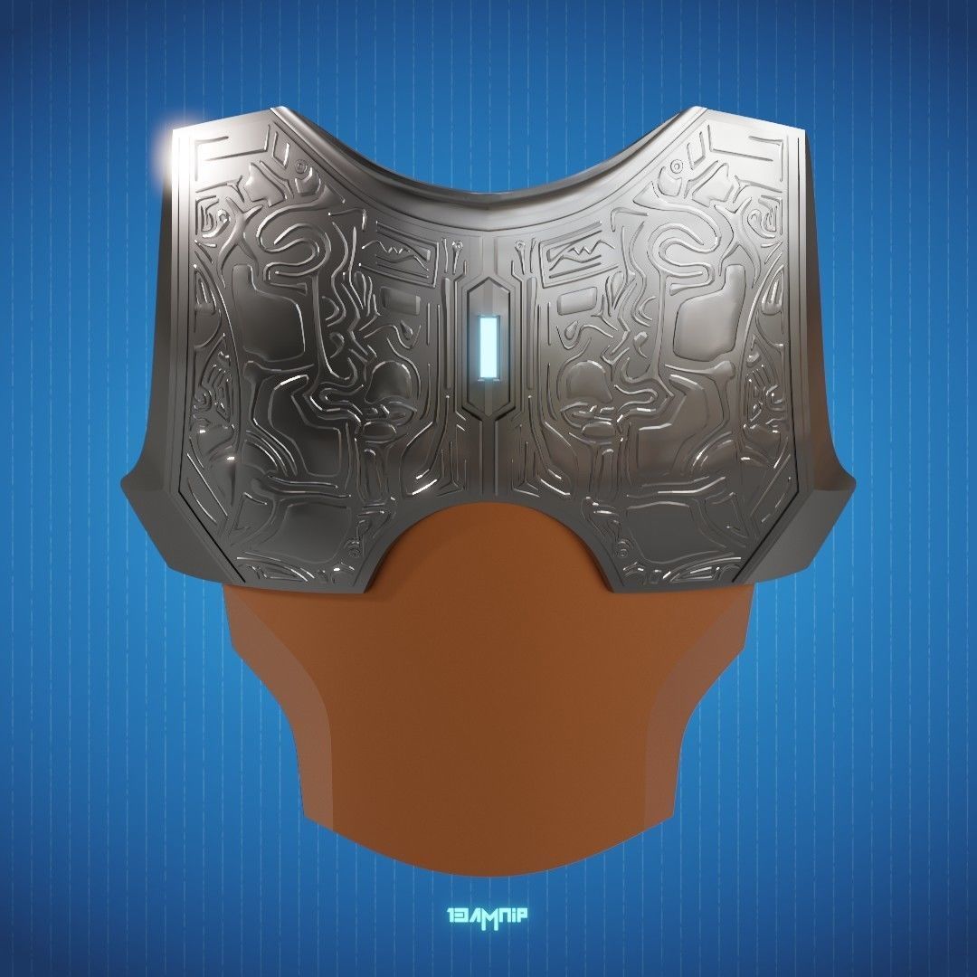 Detailed Mandalorian Chest Armor 3D model 3D printable | CGTrader