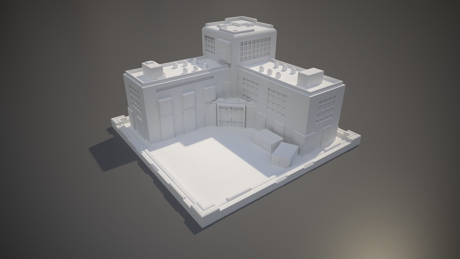 Miniature Barracks Building 3D model 3D printable | CGTrader