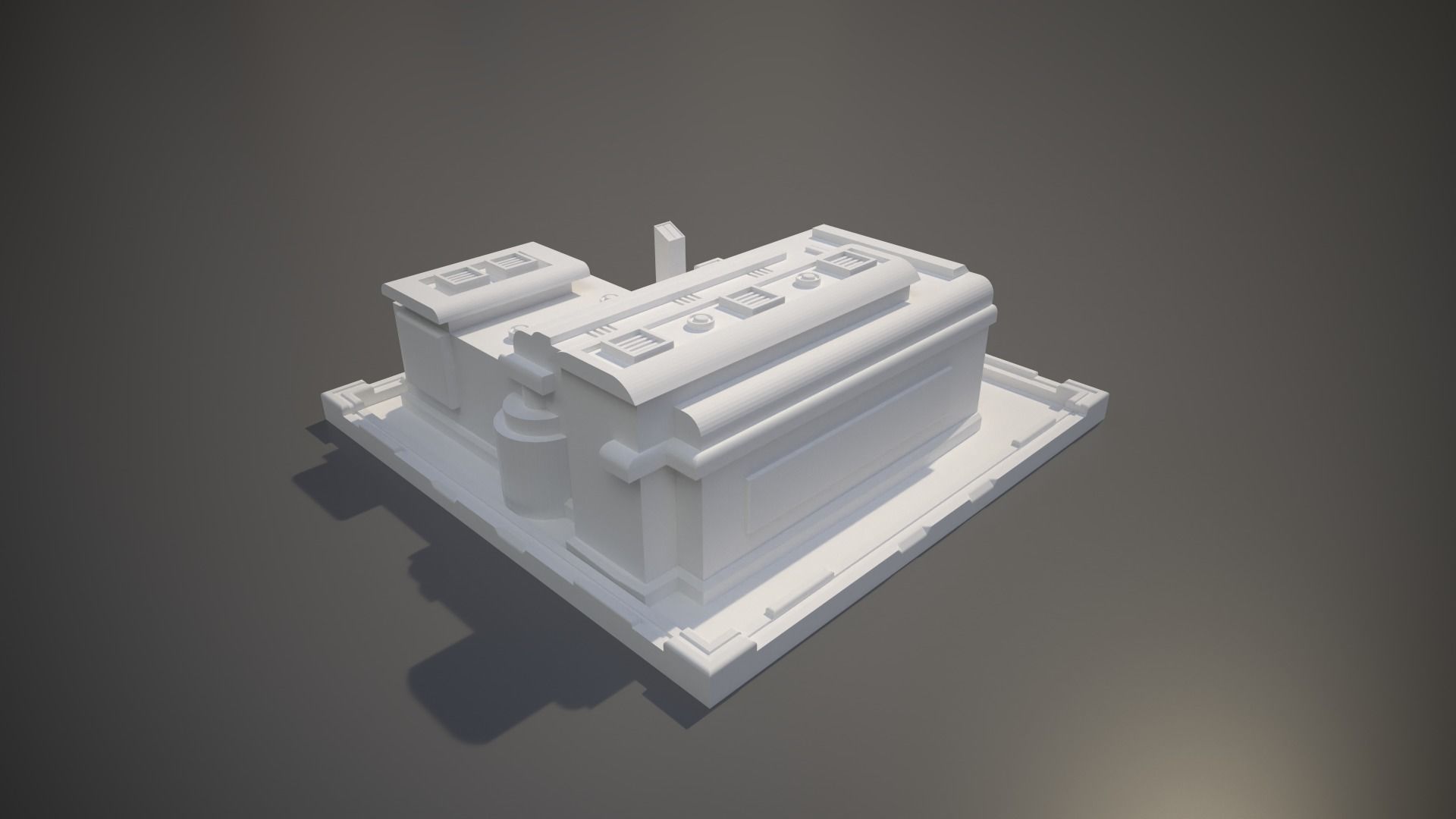 Miniature Tank Factory Building 3D model 3D printable | CGTrader