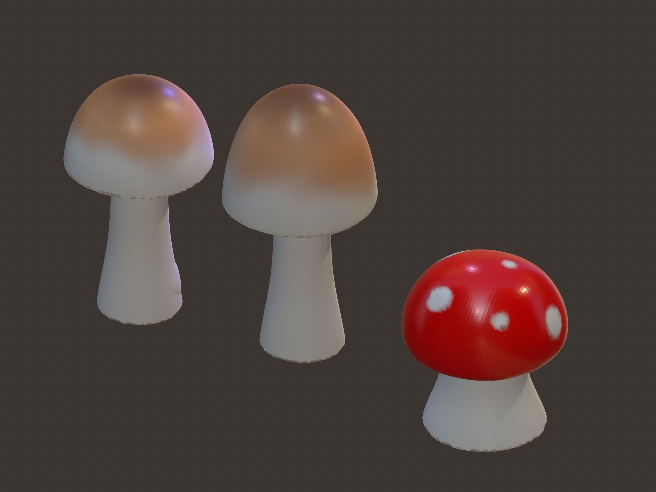 2 styles of mushroom 3D model | CGTrader
