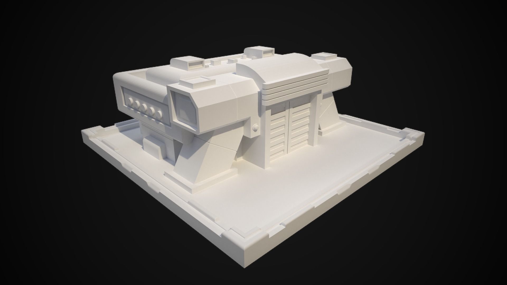 Futuristic Base Building 3D model 3D printable | CGTrader