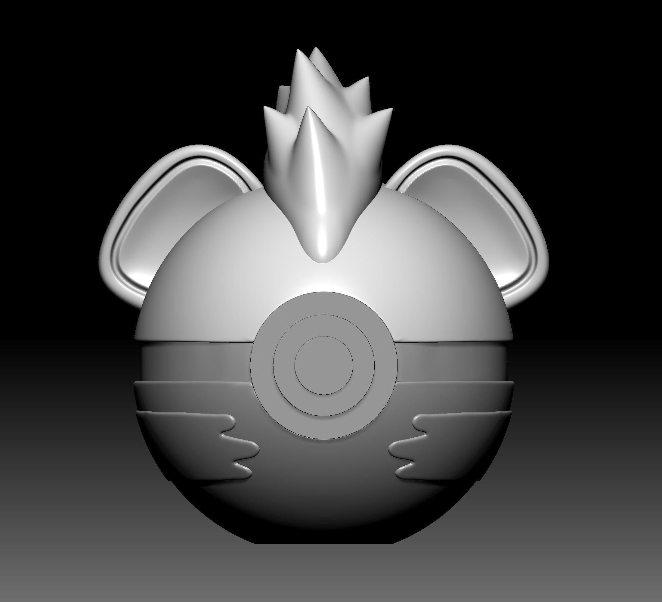 Pokemon Growlithe Pokeball 3D model 3D printable | CGTrader