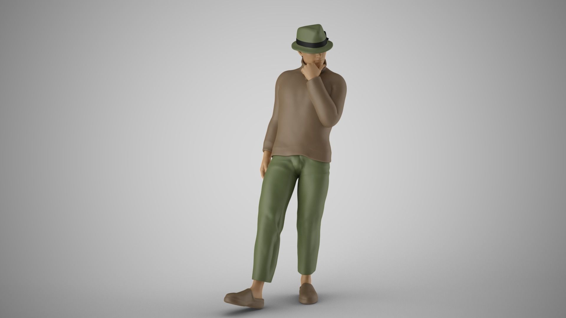 Idle Man 3D model 3D printable | CGTrader