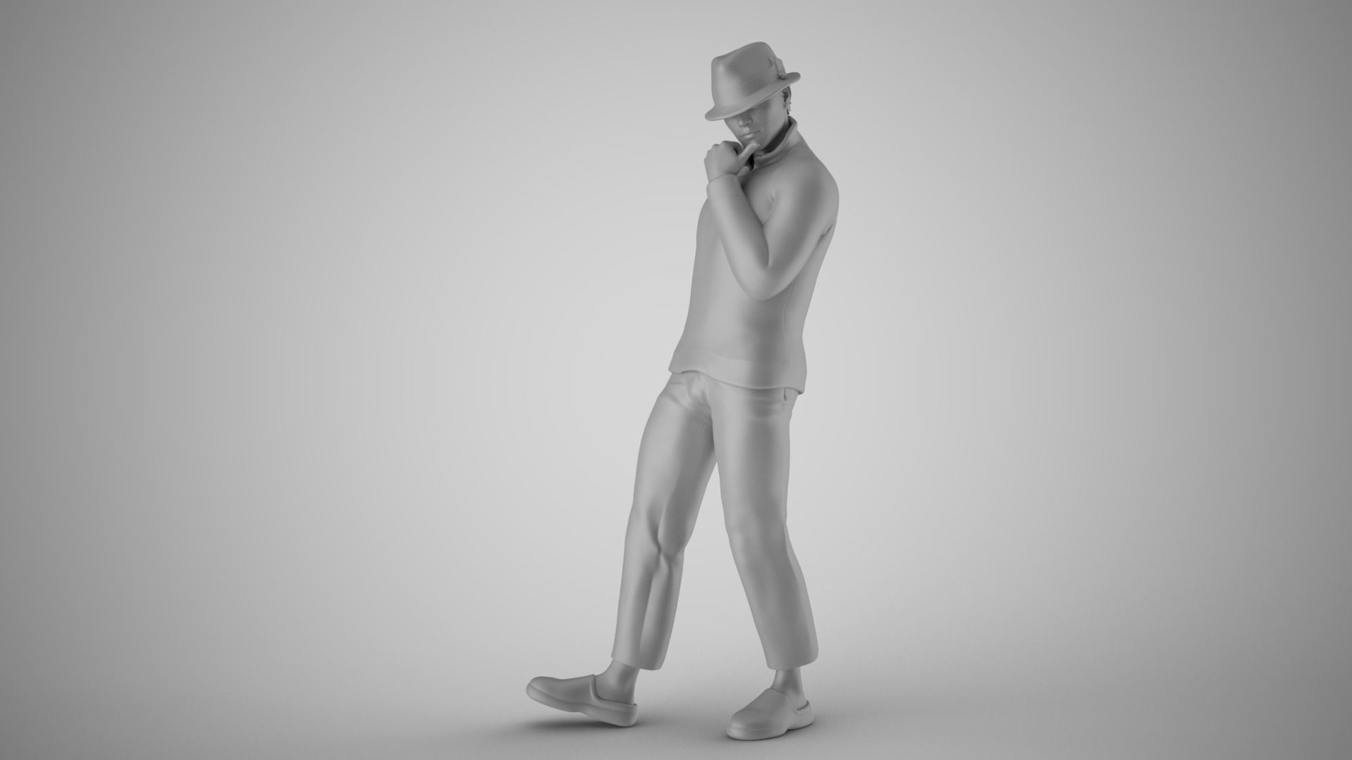 Idle Man 3D model 3D printable | CGTrader
