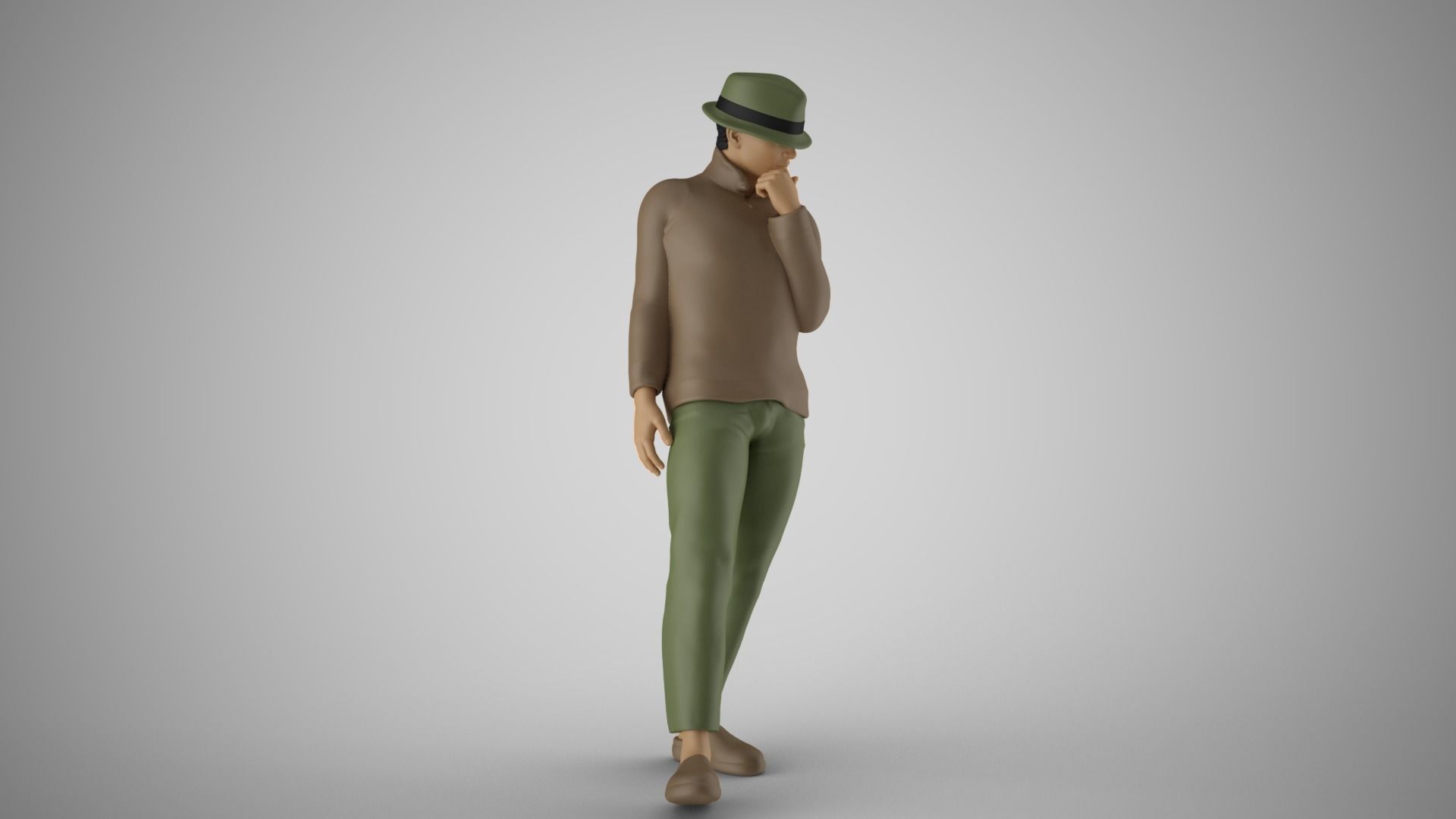 Idle Man 3D model 3D printable | CGTrader