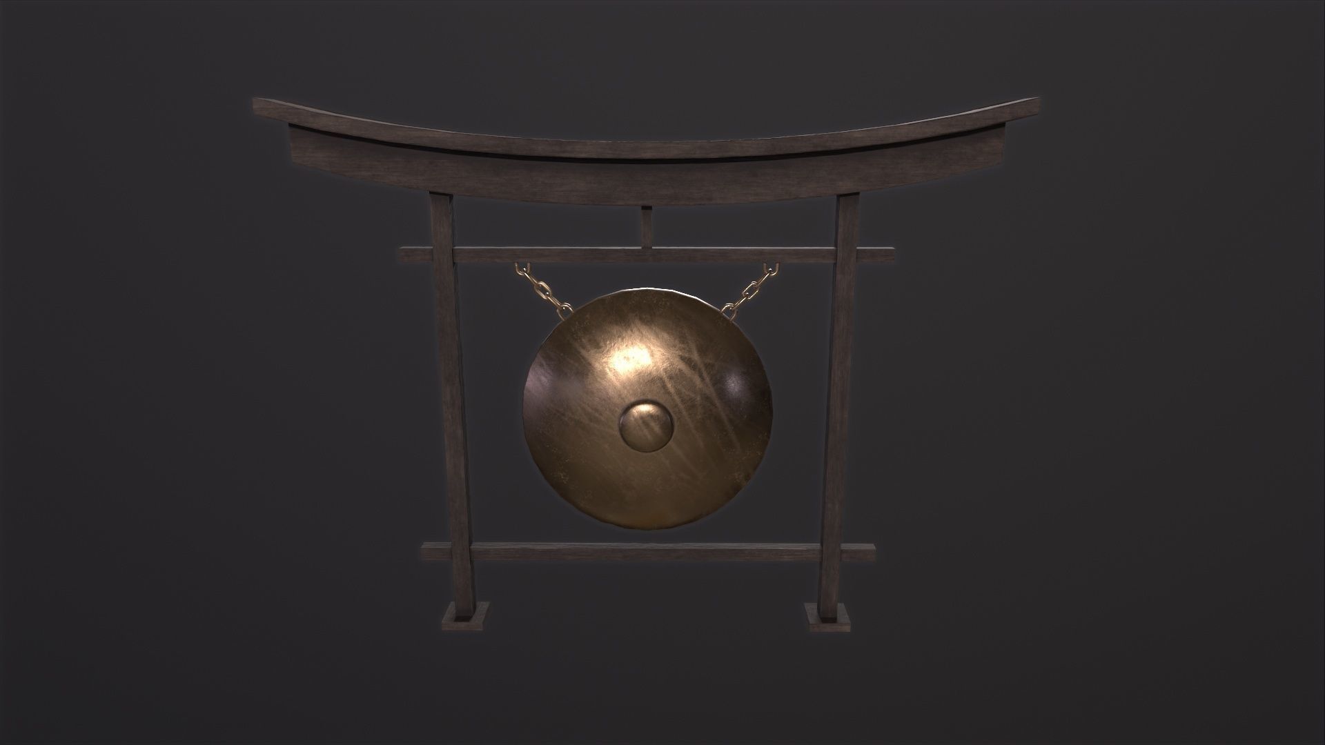 3D model Japanese classic gong 3D Model VR / AR / low-poly | CGTrader