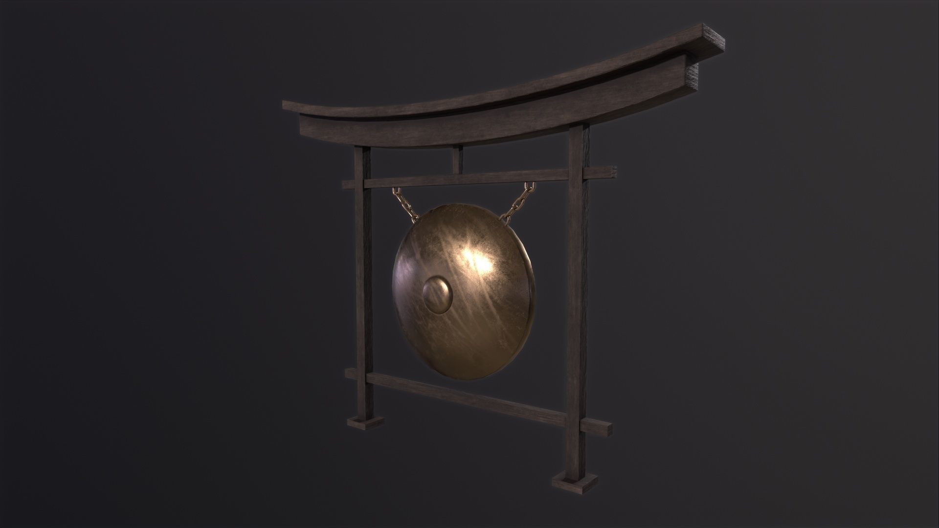 3D model Japanese classic gong 3D Model VR / AR / low-poly | CGTrader