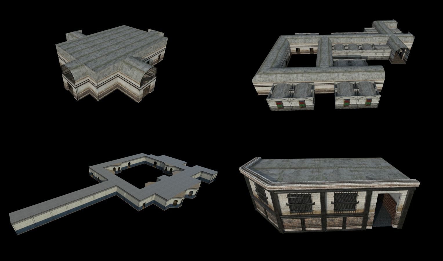 3D model Modular Psychiatric Ward Pack VR / AR / low-poly | CGTrader