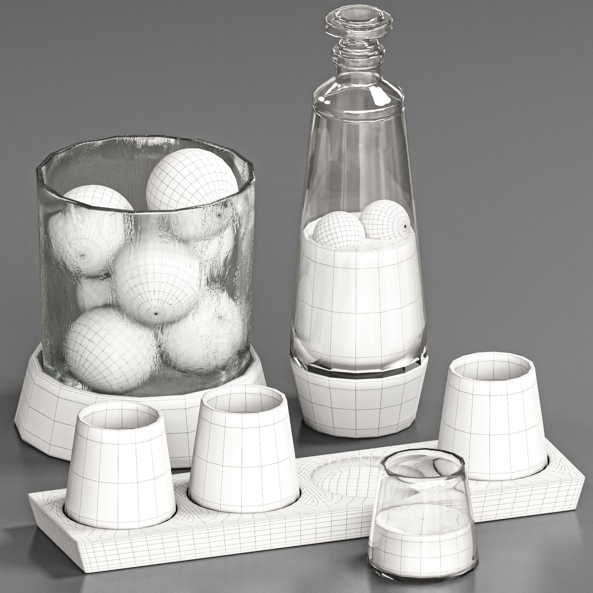 dishes tableware set 02 3D model | CGTrader